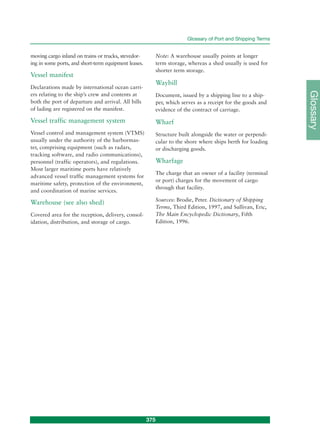 Glossary of Port and Shipping Terms | PDF