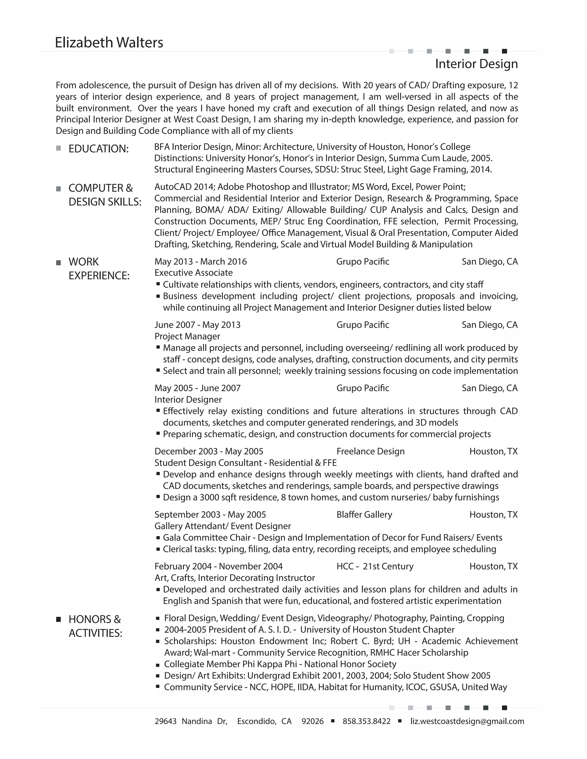 Elizabeth Walters RESUME 070715 | PDF