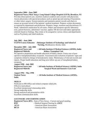 Marly Jiby RN-Resume | PDF