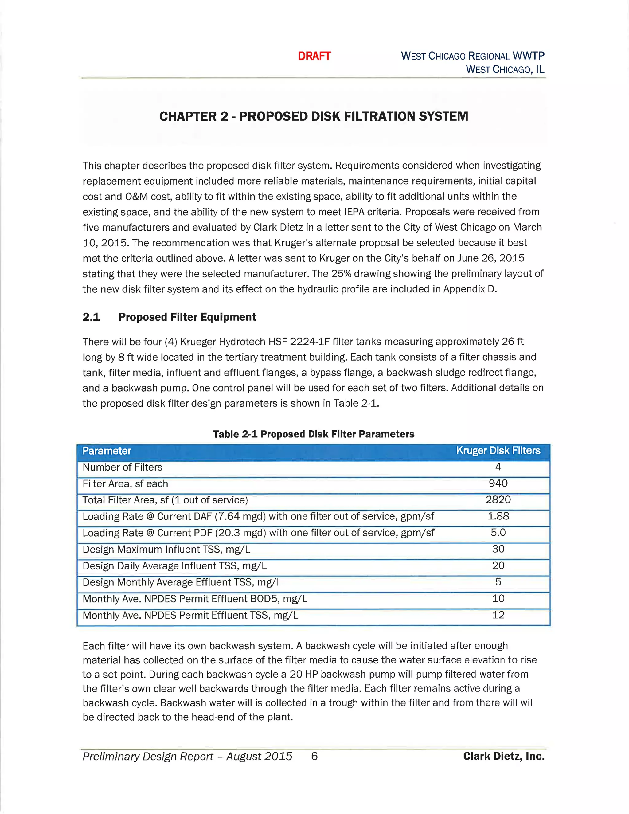 Draft Design Report - Disk Filtration System | PDF