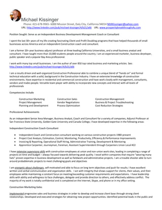 Michael Kissinger Resume | PDF
