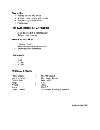 karan resume | DOCX