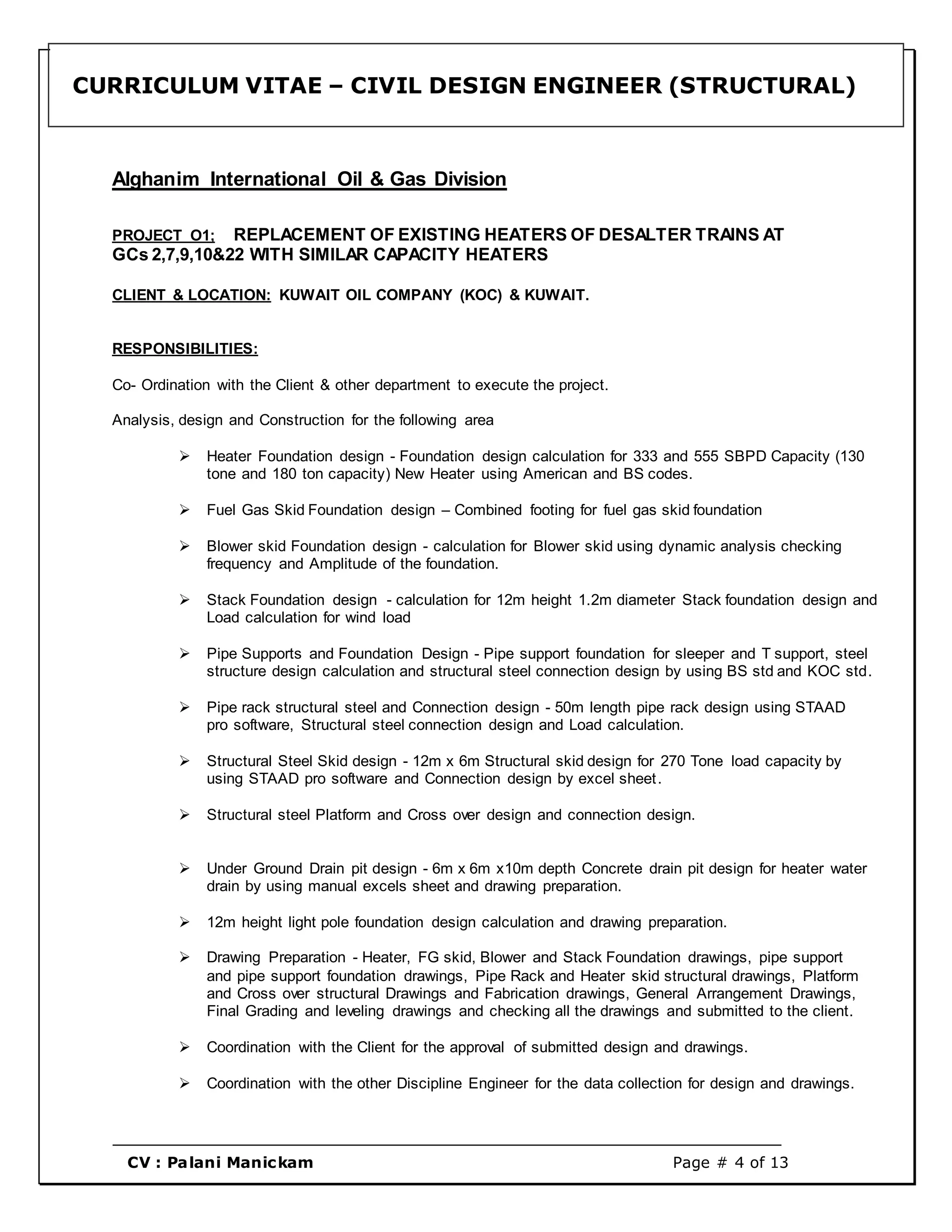 PALANI CIVIL & STRUCTURAL ENGINEER | DOCX