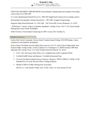 Reginald King Resume 2016 RK | DOCX