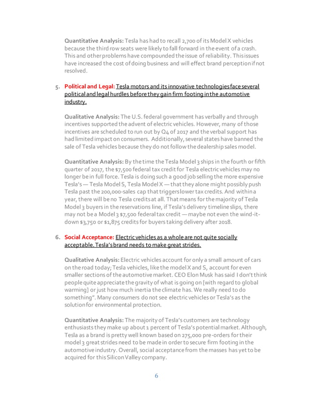 Tesla Strategy Recommendations Report | DOCX
