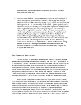 Tesla Strategy Recommendations Report | DOCX