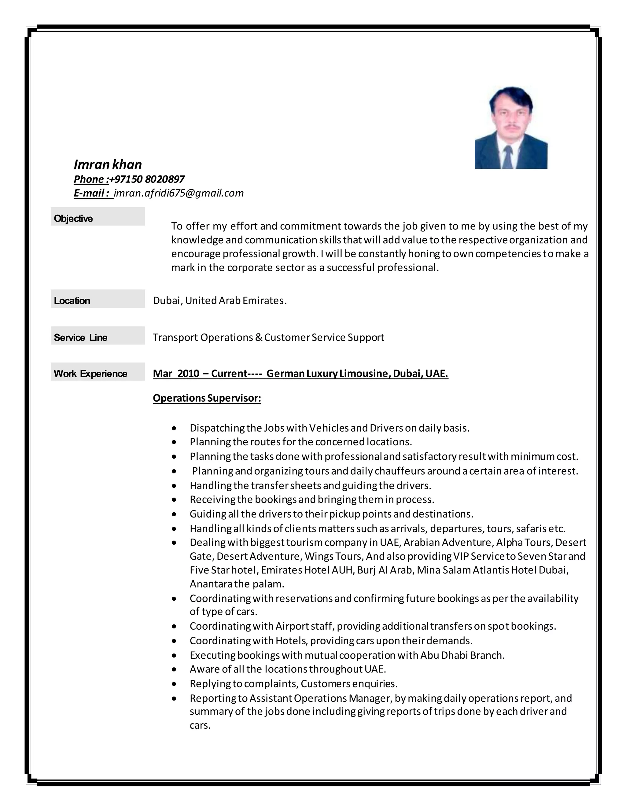 Imran Afridi - CV | DOCX