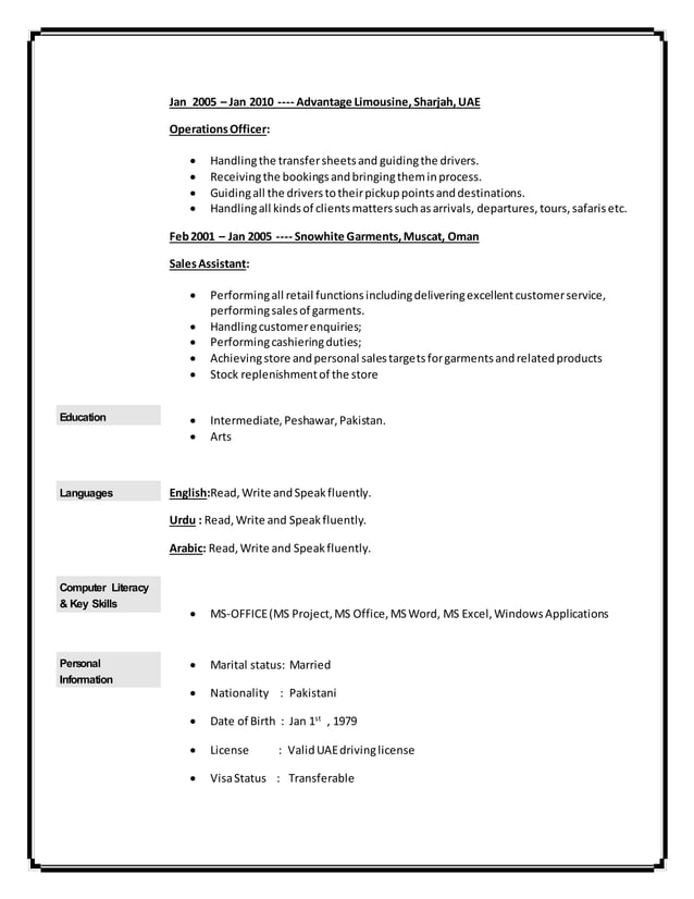 Imran Afridi - CV | DOCX | Automotive