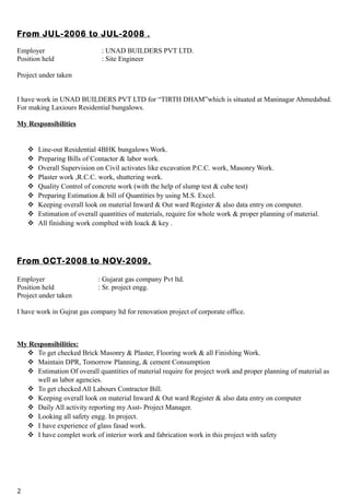 cv of nirav parmar-sr.civil engg | PDF