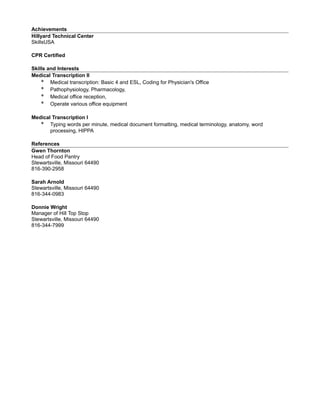 Updated Resume | RTF