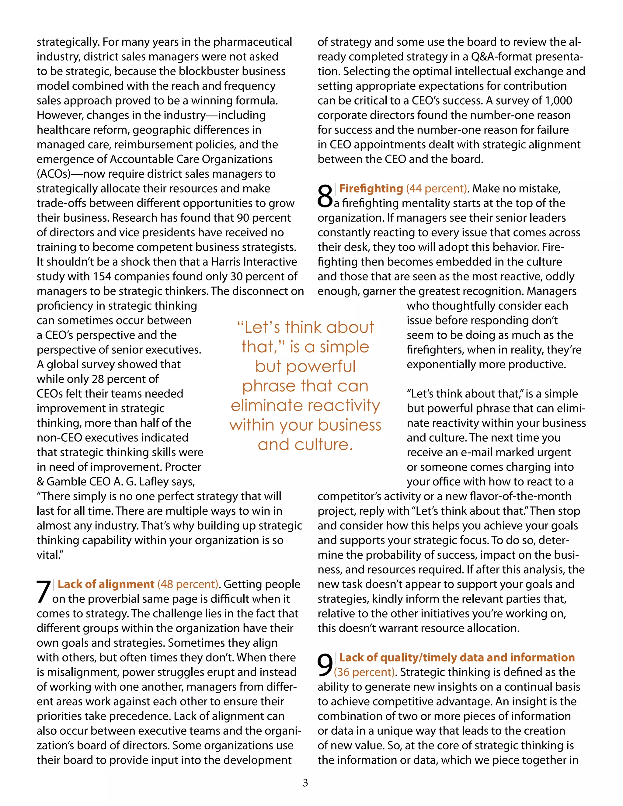 The Strategic Thinking Manifesto | PDF