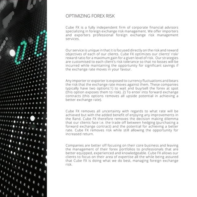 Cube FX Brochure | PDF | Stocks and Bonds | Personal Investing