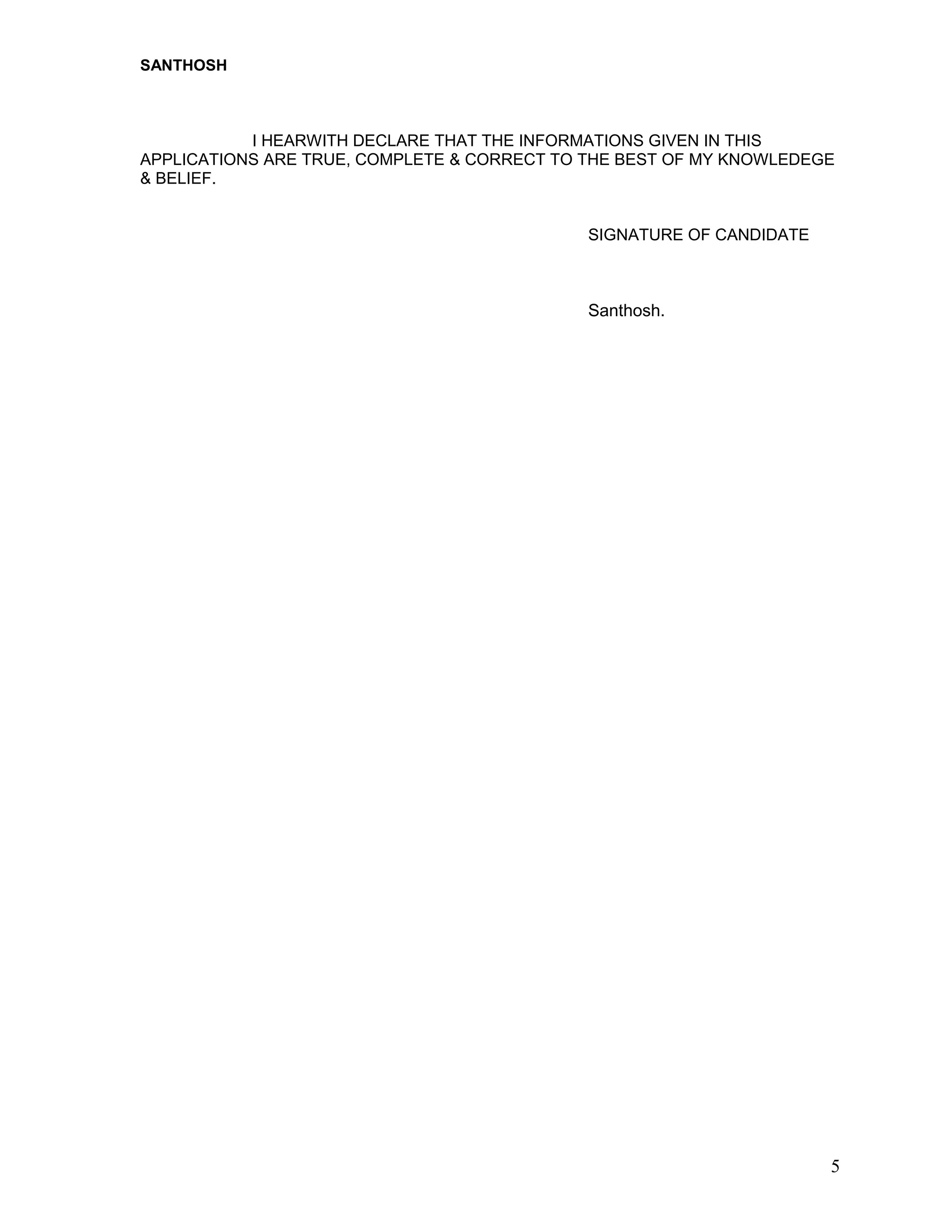 C.G.Santhosh-Resume | DOC