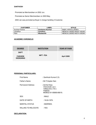 C.G.Santhosh-Resume | DOC