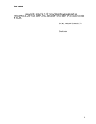 C.G.Santhosh-Resume | DOC