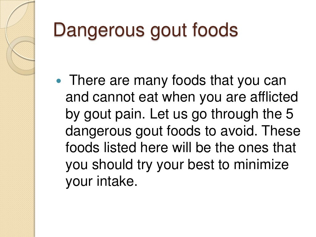 5 Dangerous Gout Foods To Avoid