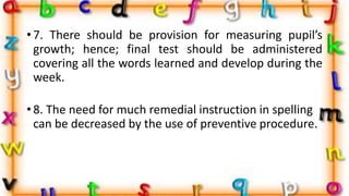 Pointers to Consider in Teaching Spelling in Elementary Grades | PPT