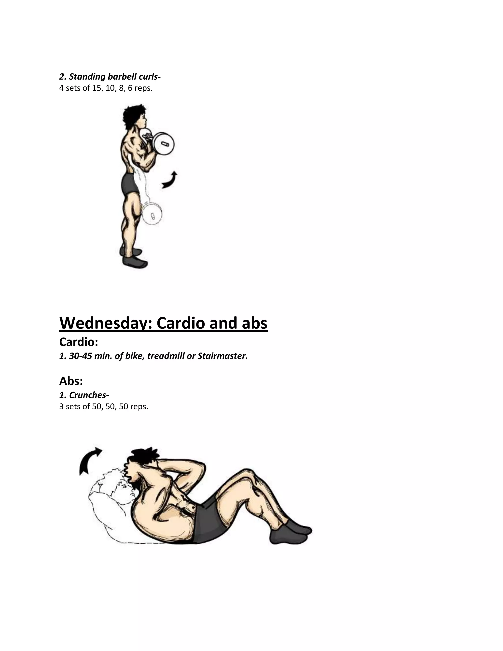 5 day workout routine | DOCX