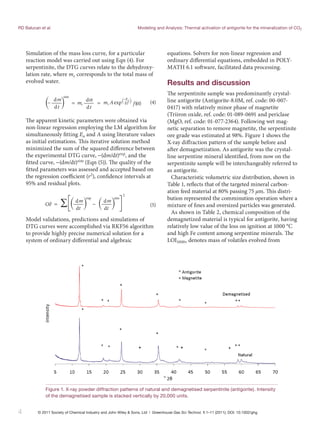 Balucan_2011_Optimization of antigorite heat pre-treatment via kinetics modeling of the ...