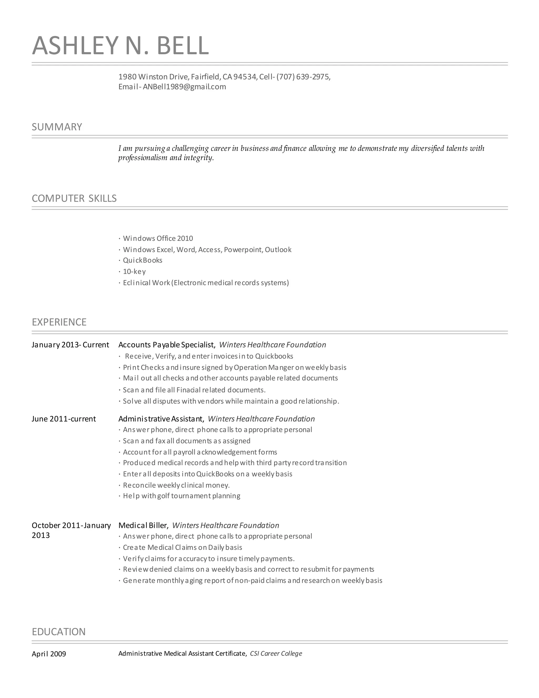 Ashley Resume | DOCX