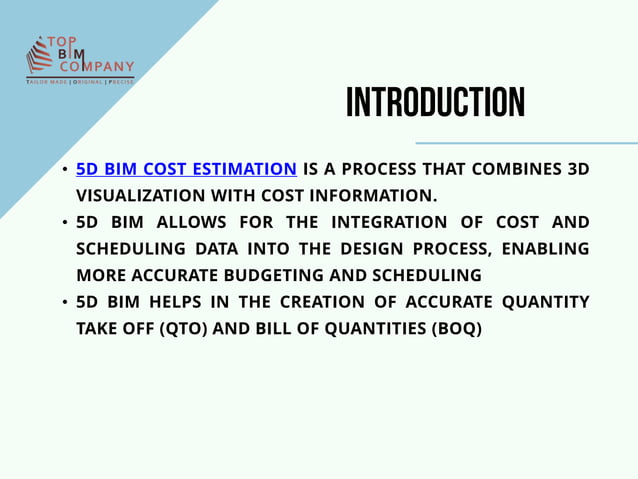 5D BIM (Building Information Modeling) and Cost Analysis.pptx