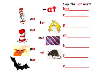 01-at words and SIGHT WORDS CAT IN THE HAT-COMES BACK_PPT | PPT