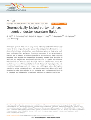 2012 NComms - Geometrically-locked vortex lattices in semiconductor quantum fluids | PDF