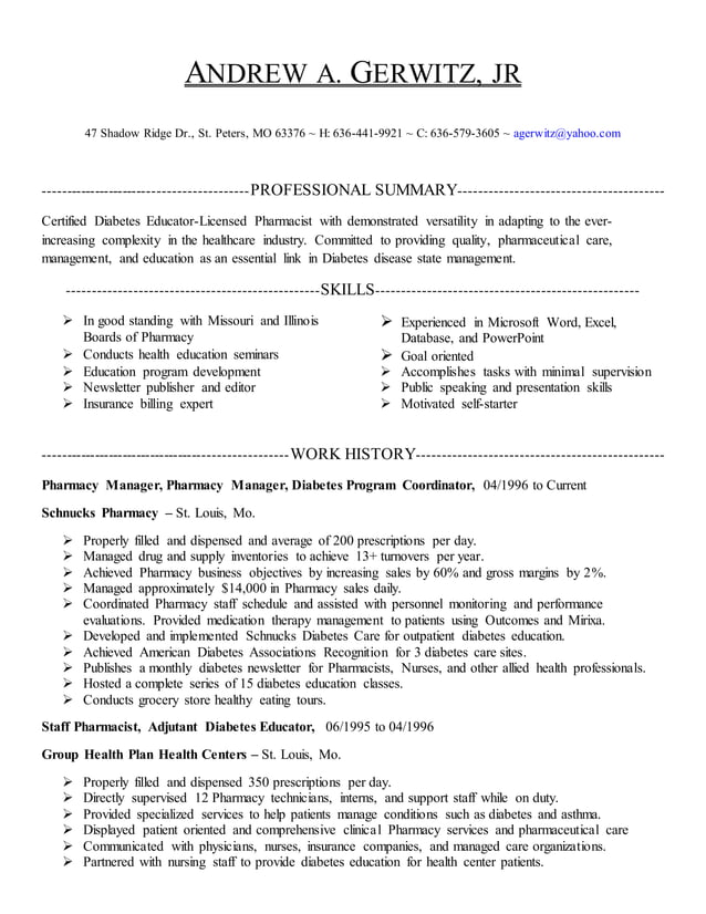 Profession Resume 2016 (1) Andrew Gerwitz | DOCX