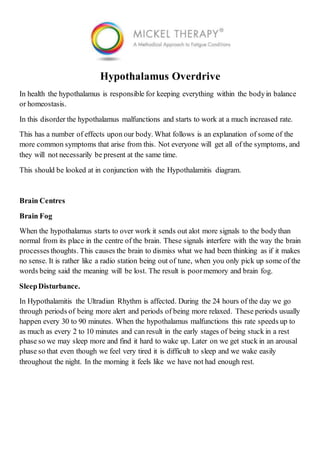Hypothalamus overdrive explanation | PDF