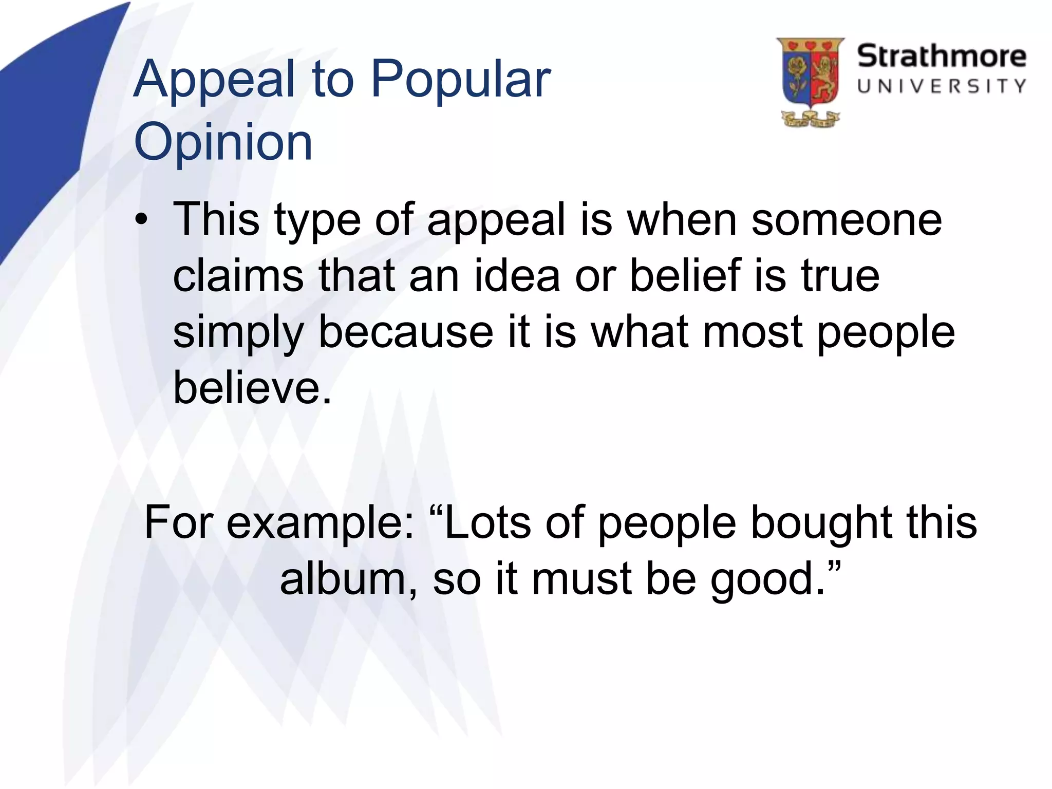 FALLACIES Critical Thinking First PPT July 2016 | PPTX