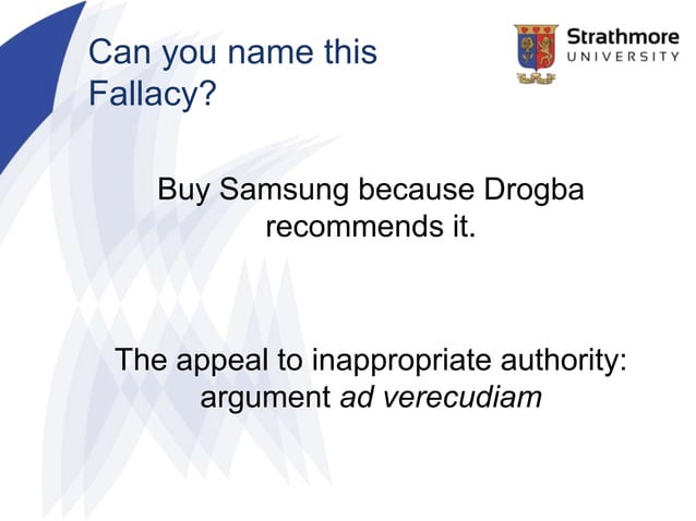 FALLACIES Critical Thinking First PPT July 2016 | PPT