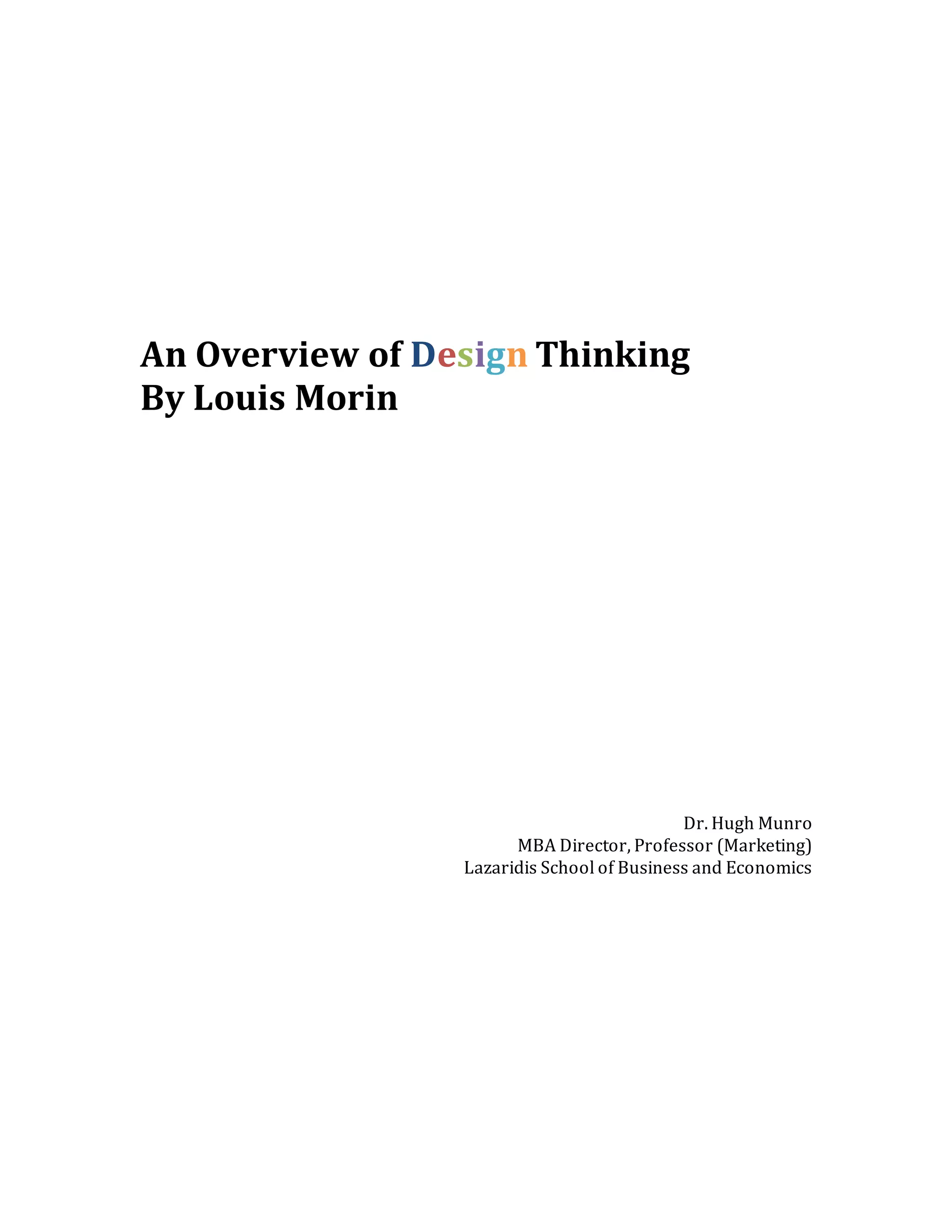 Design Thinking Paper 12082015 | DOCX
