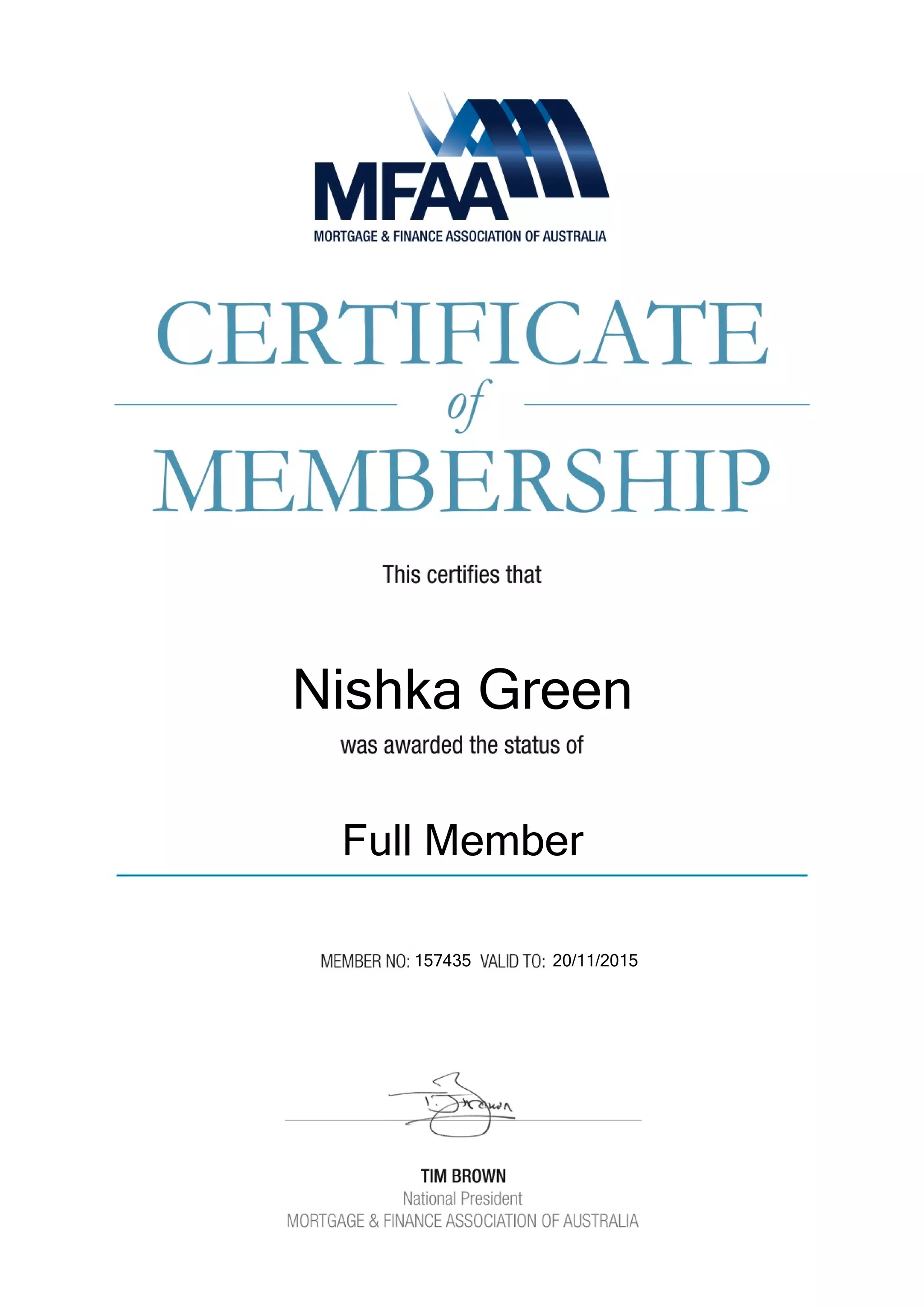 MFAA_MembershipCertificate | PDF