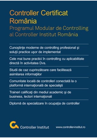 Brosura 24 pag Controller Institut_final_bun de tipar | PDF