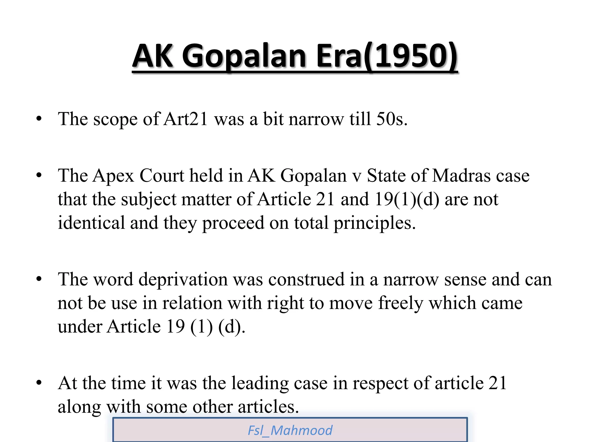 The Expanding Horizon of Article21 (Indian Constitution) | PPTX