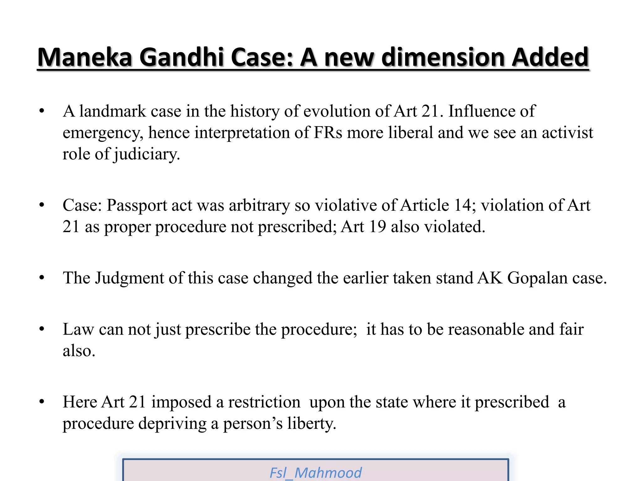 The Expanding Horizon of Article21 (Indian Constitution) | PPTX