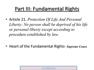 The Expanding Horizon of Article21 (Indian Constitution) | PPTX