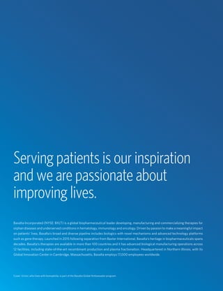 Baxalta_2015_AnnualReport_FINAL | PDF | Blood Disorders | Diseases and ...