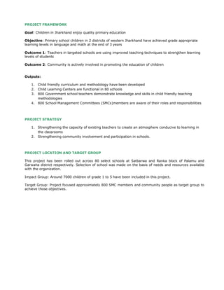 Education Project Brief | PDF