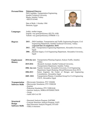 My CV Jan2017 | PDF