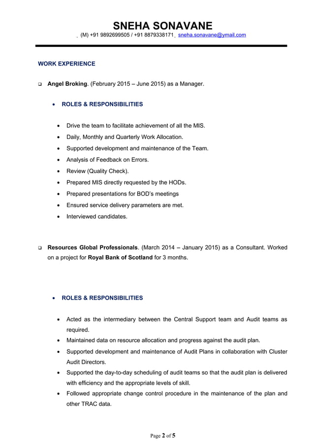 Sneha Sonavane_CV_2016 | PDF