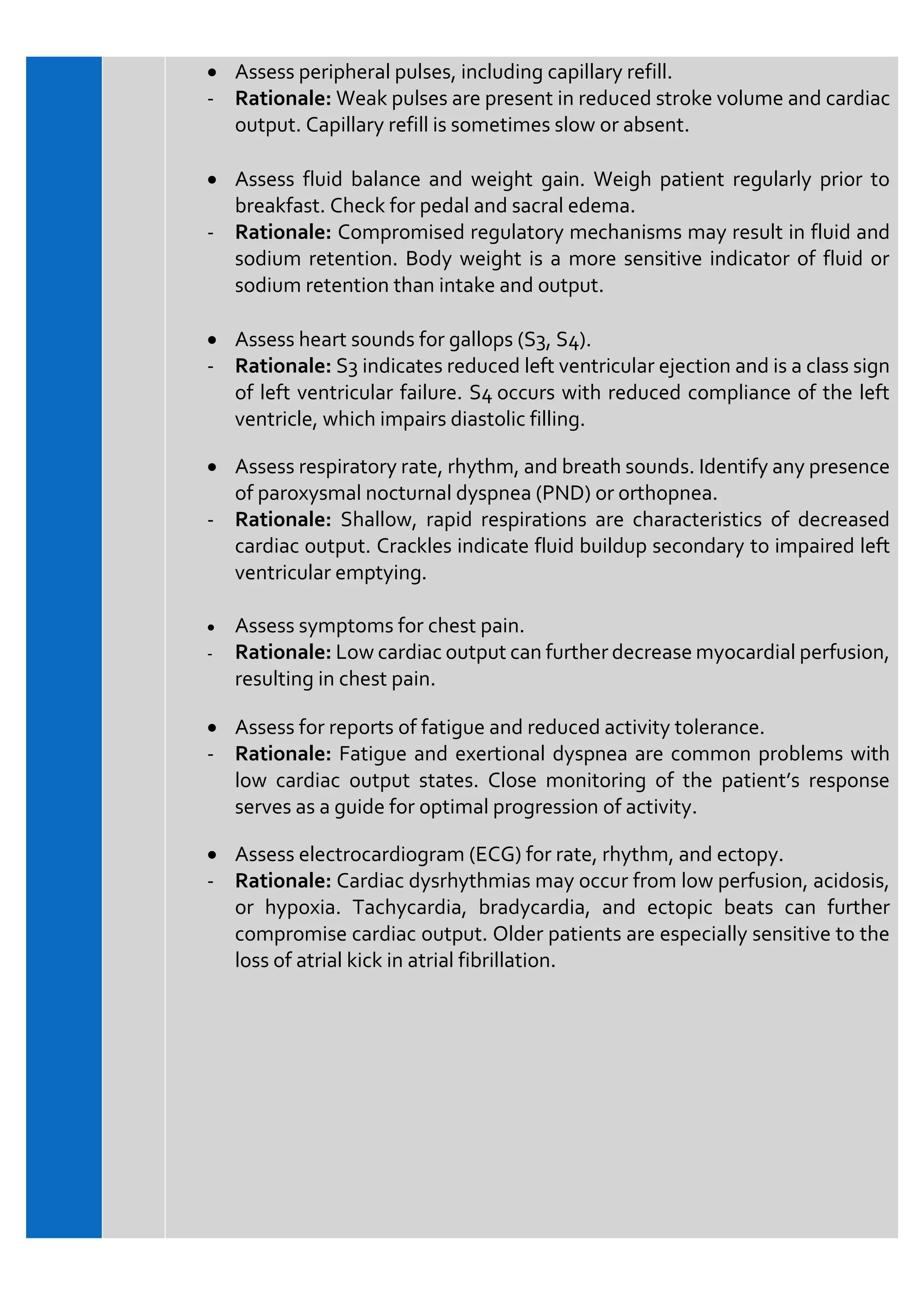 Decreased Cardiac Output Nursing Care Plan | PDF