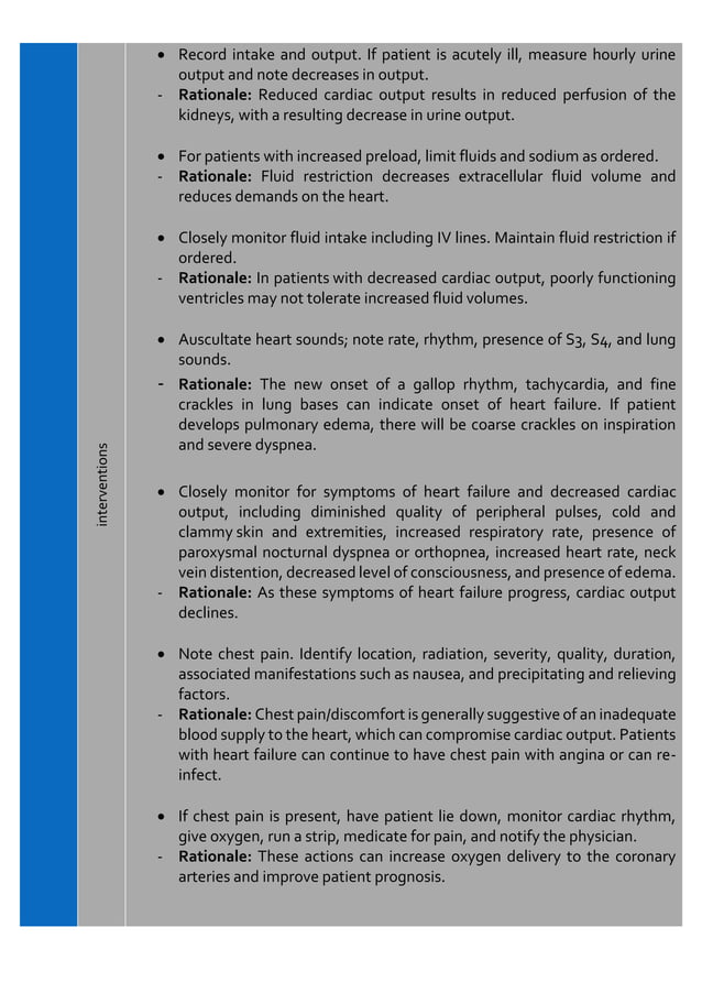 Decreased Cardiac Output Nursing Care Plan | PDF | Heart and Cardiovascular Diseases | Diseases ...