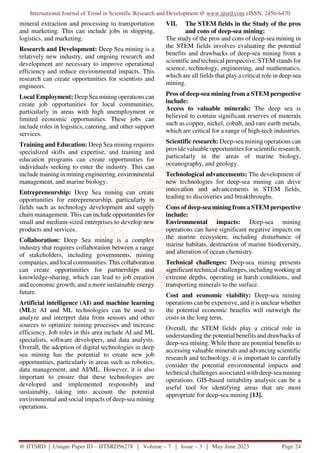 Deep Sea Mining and the Circular Economy Opportunities and Challenges ...