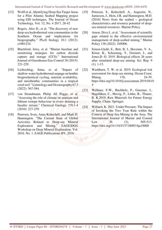 Deep Sea Mining and the Circular Economy Opportunities and Challenges ...
