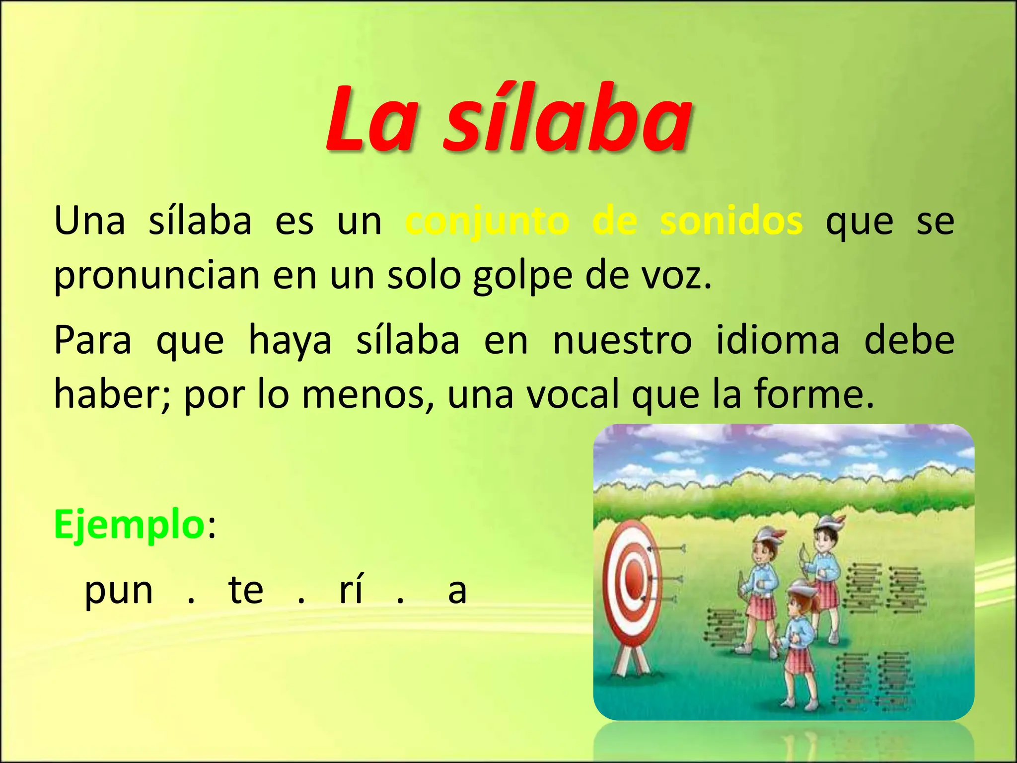 La sílaba y su estructura en ejercicios y prácticas | PPT