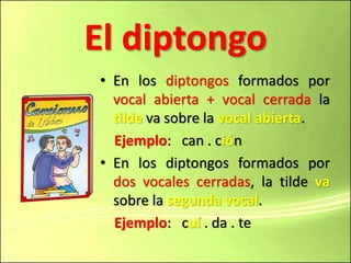 La sílaba y su estructura en ejercicios y prácticas | PPT