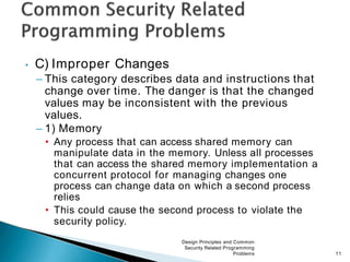 Design principles and common security related programming principles | PPTX | Operating Systems ...