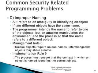 Design principles and common security related programming principles | PPTX | Operating Systems ...