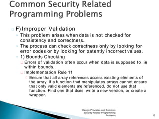 Design principles and common security related programming principles | PPTX | Operating Systems ...